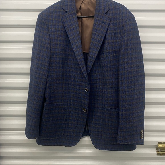 Allen Edmonds | Suits & Blazers | Allen Edmonds Blue Plaid Super 1s ...